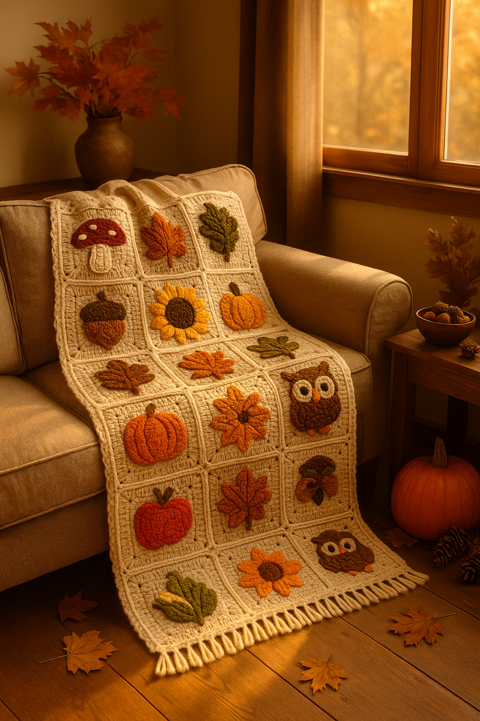 10 Autumn Granny Squares - Crochet Patterns – Happy Hookie