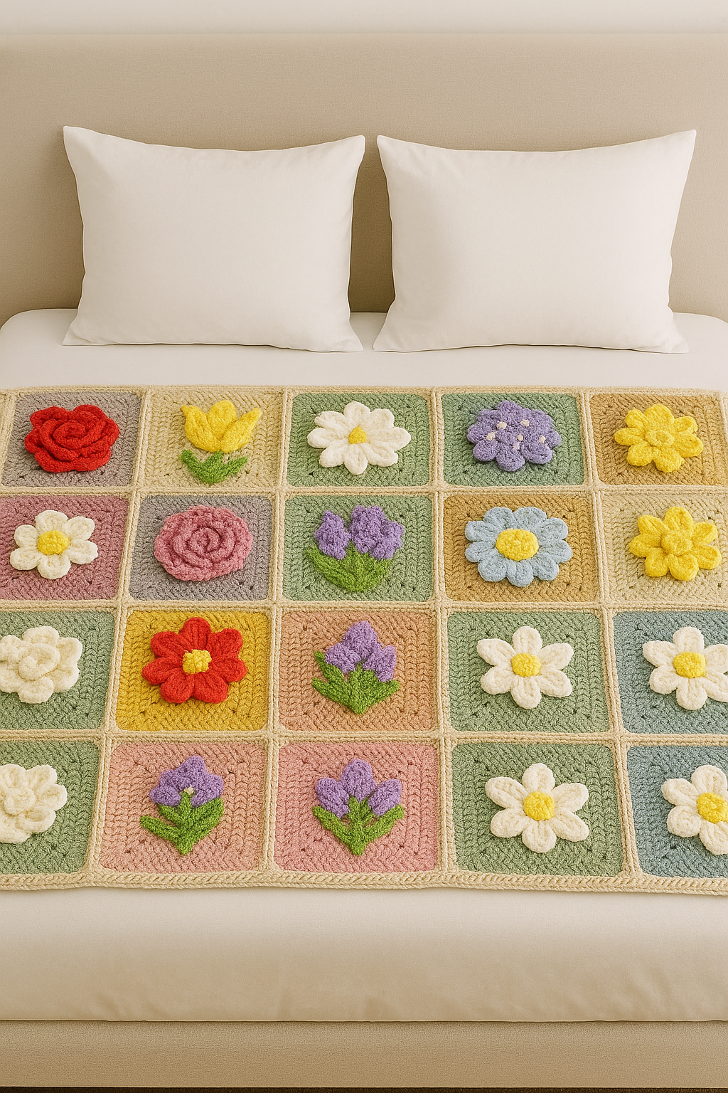 20 Flower Squares Crochet Patterns – Happy Hookie