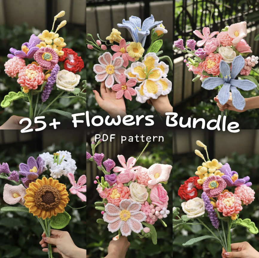 25+ Flower Bundle Crochet Patterns – Happy Hookie