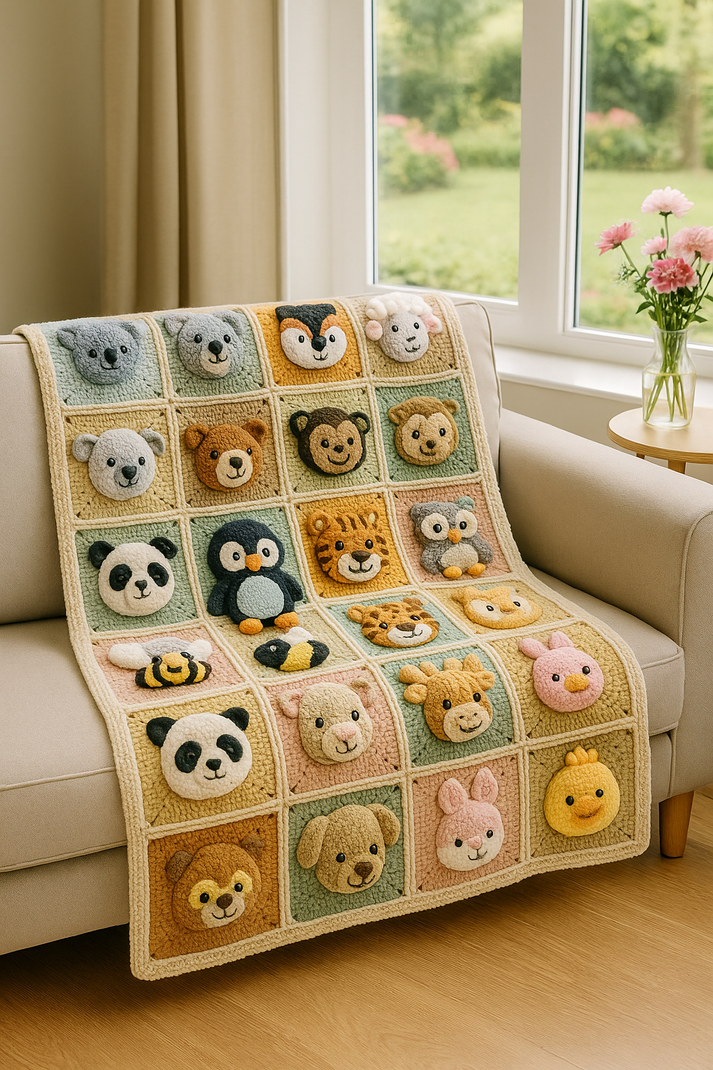 20 Animal Granny Squares - New 3D Design – Happy Hookie