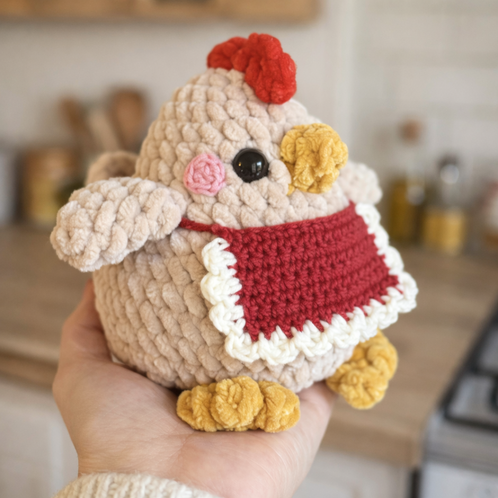 Mabel Chicken Chef Crochet Pattern – Happy Hookie