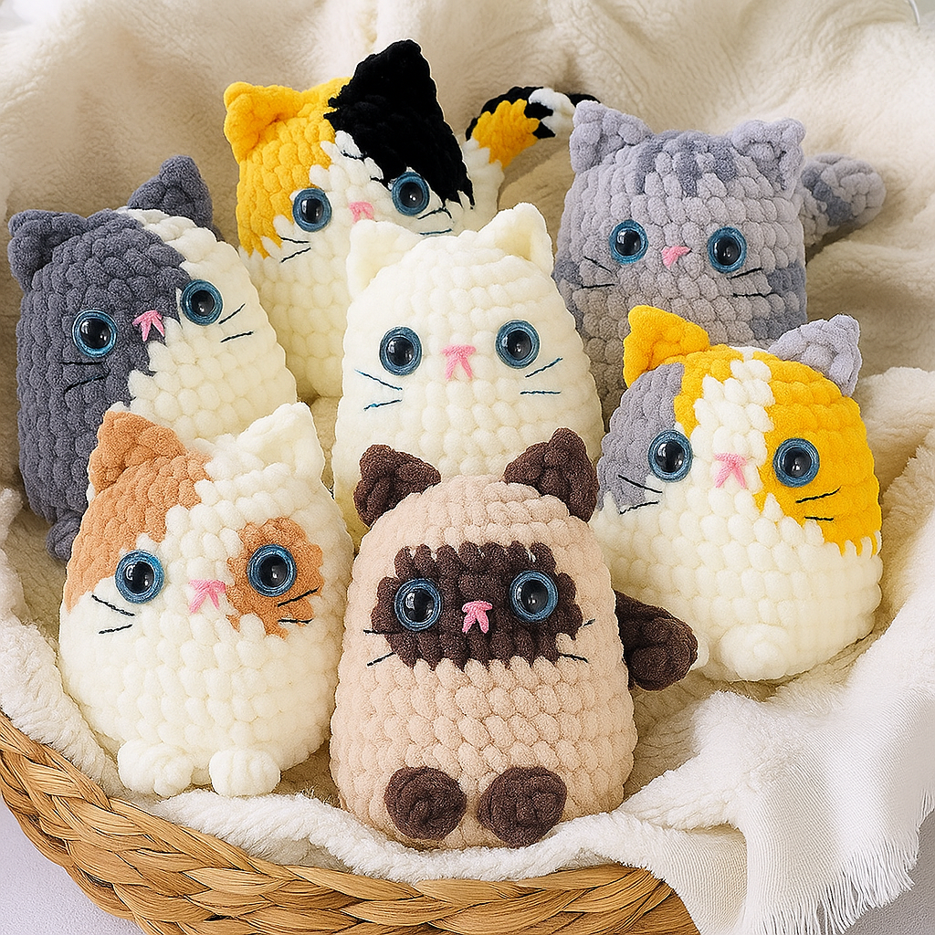 7 Chunky Cats Crochet Pattern – Happy Hookie